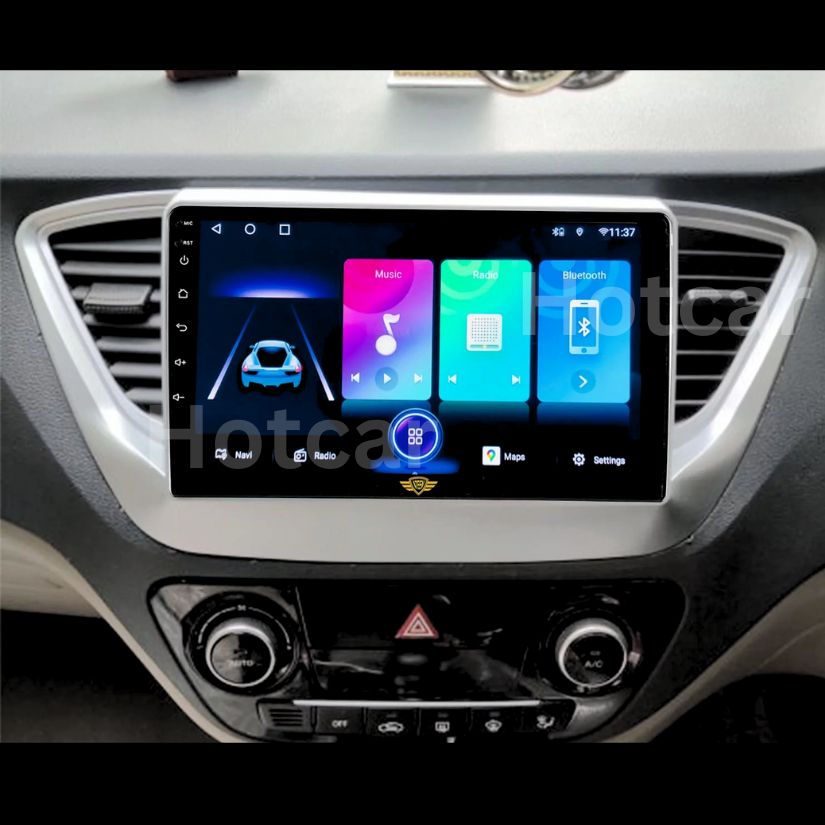Hotcar - Verna Fluidic (2017-20) 9 Inch Android Stereo (2GB/32GB) - With LED Rear View Camera ...